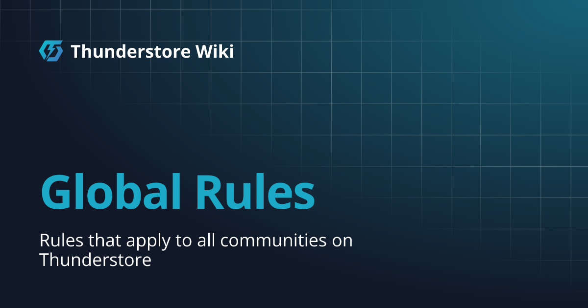 Global Rules | Thunderstore Wiki
